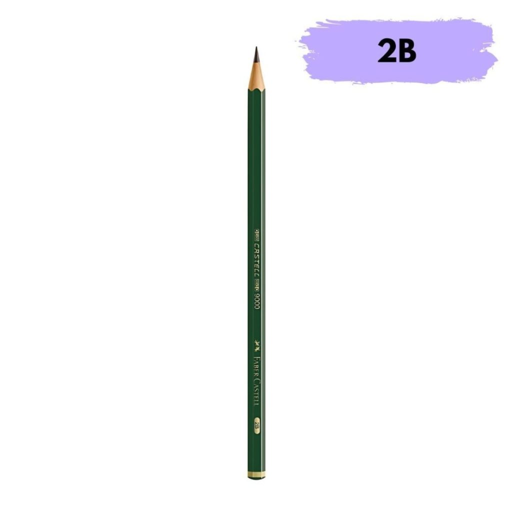 LAPIS DESENHO GRAFITE R.9000 2B FABER CASTELL – Papelaria Fulconi